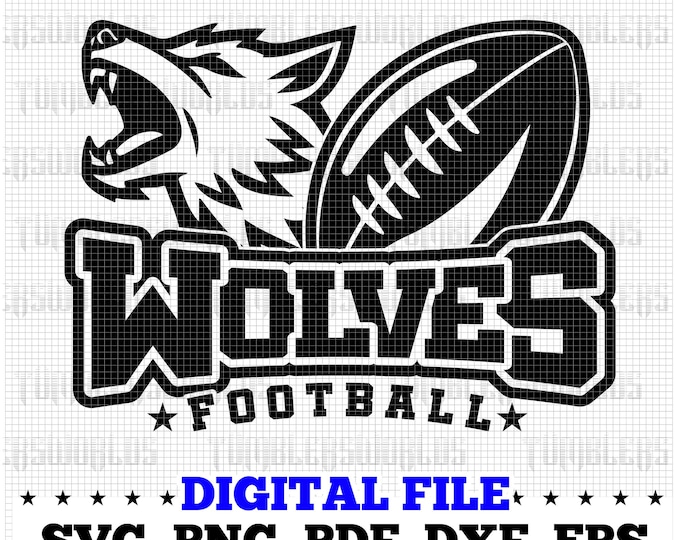 Wolves Football Svg, Wolves Football Svg, Wolves, Wolf, Football ...