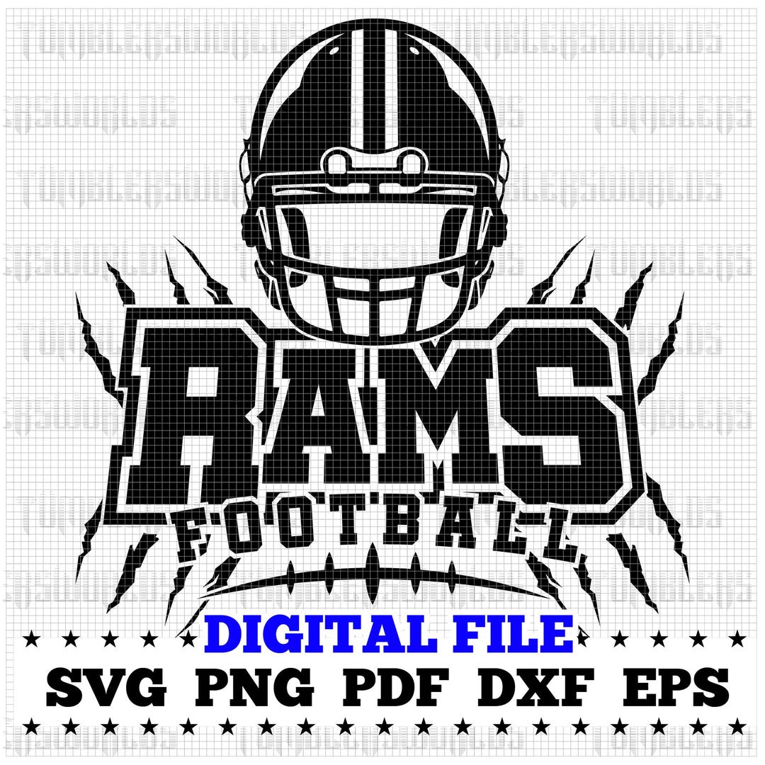Rams Football Svg Ram Football Svg Rams Football Png Rams Svg Ram Svg ...