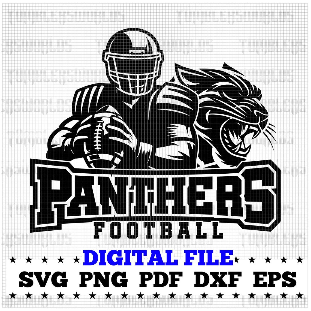 Panthers Football Svg, Panther Football Svg , Panther Svg, Panthers Svg ...