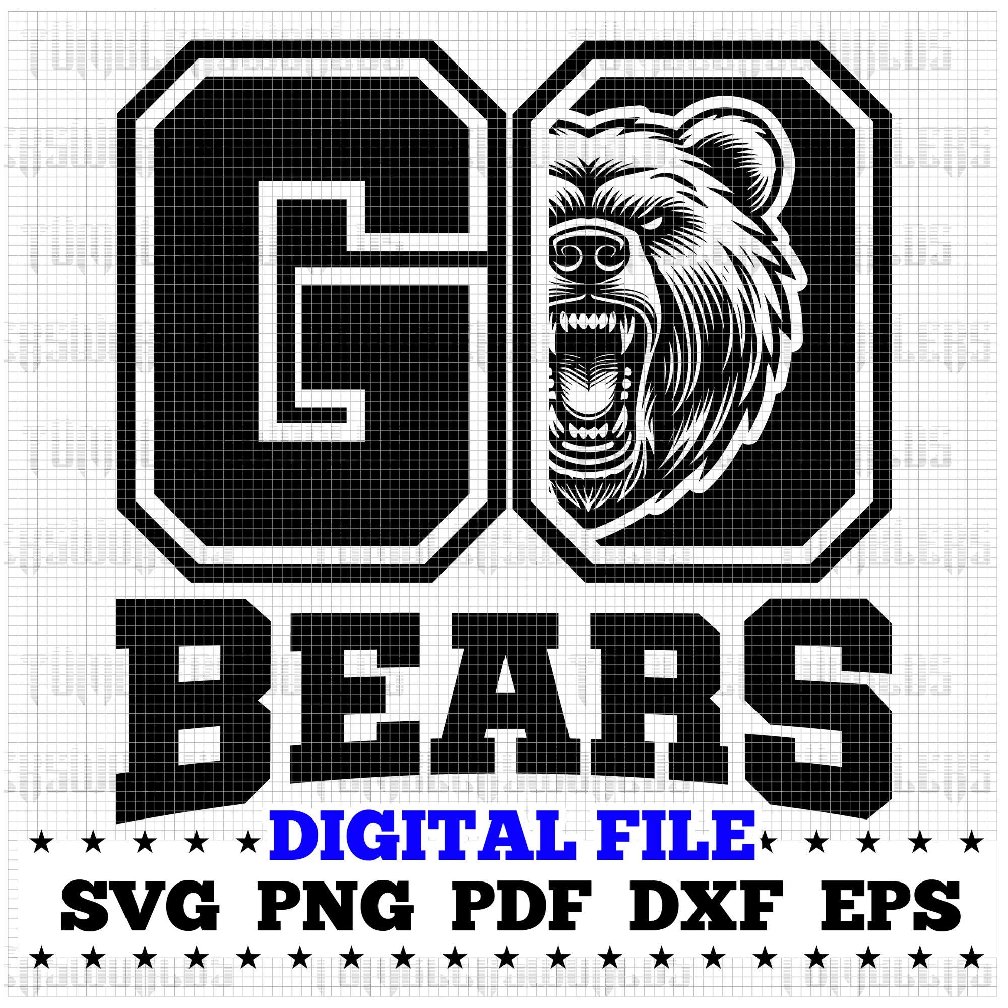 Go Bears Svg, Bear Svg, High School Bears Sport Sublimation Svg, Bears ...