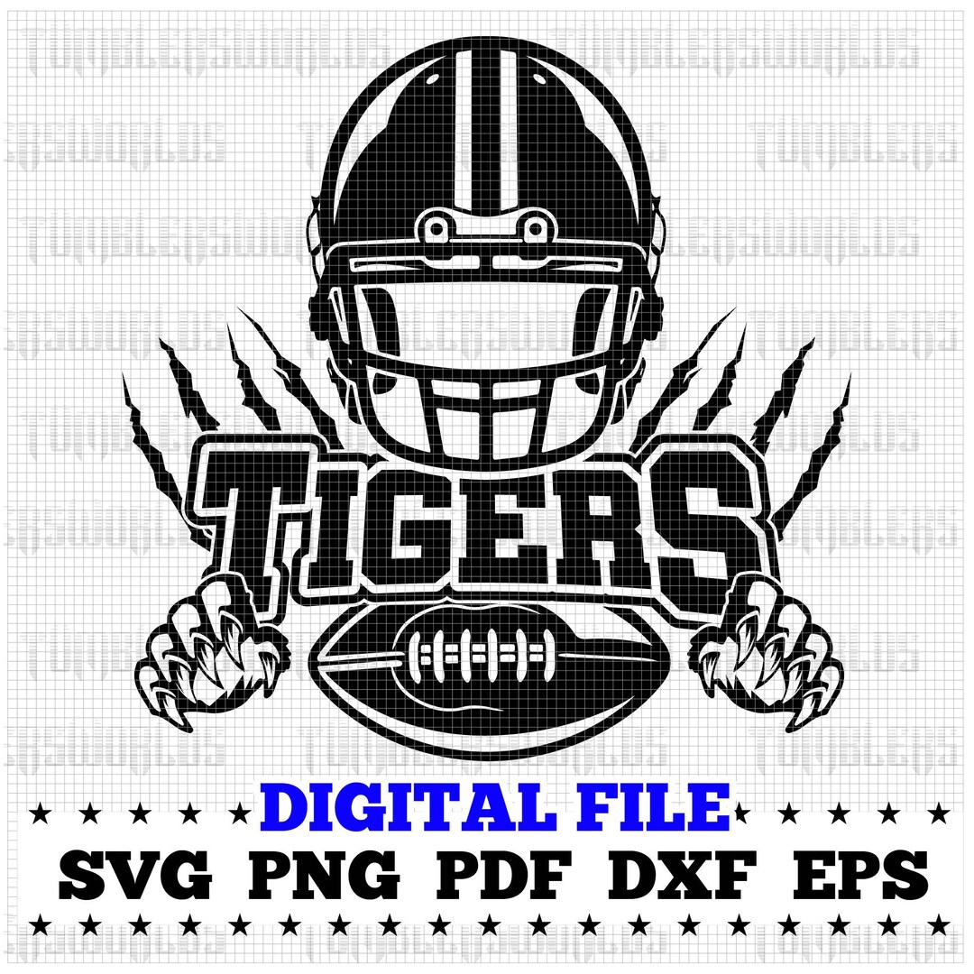 Tigers Football Svg Tiger Football Svg Tigers Football Png Tigers Svg ...