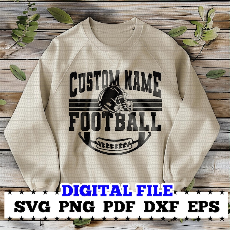Custom Football Team Name Design – Personalized Helmet Logo SVG, Sport ...