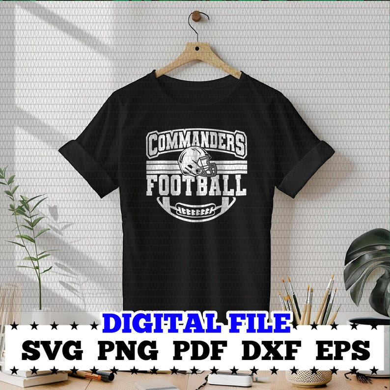 Commanders Football Svg, Football Svg, Sports Svg, Football Shirt ...