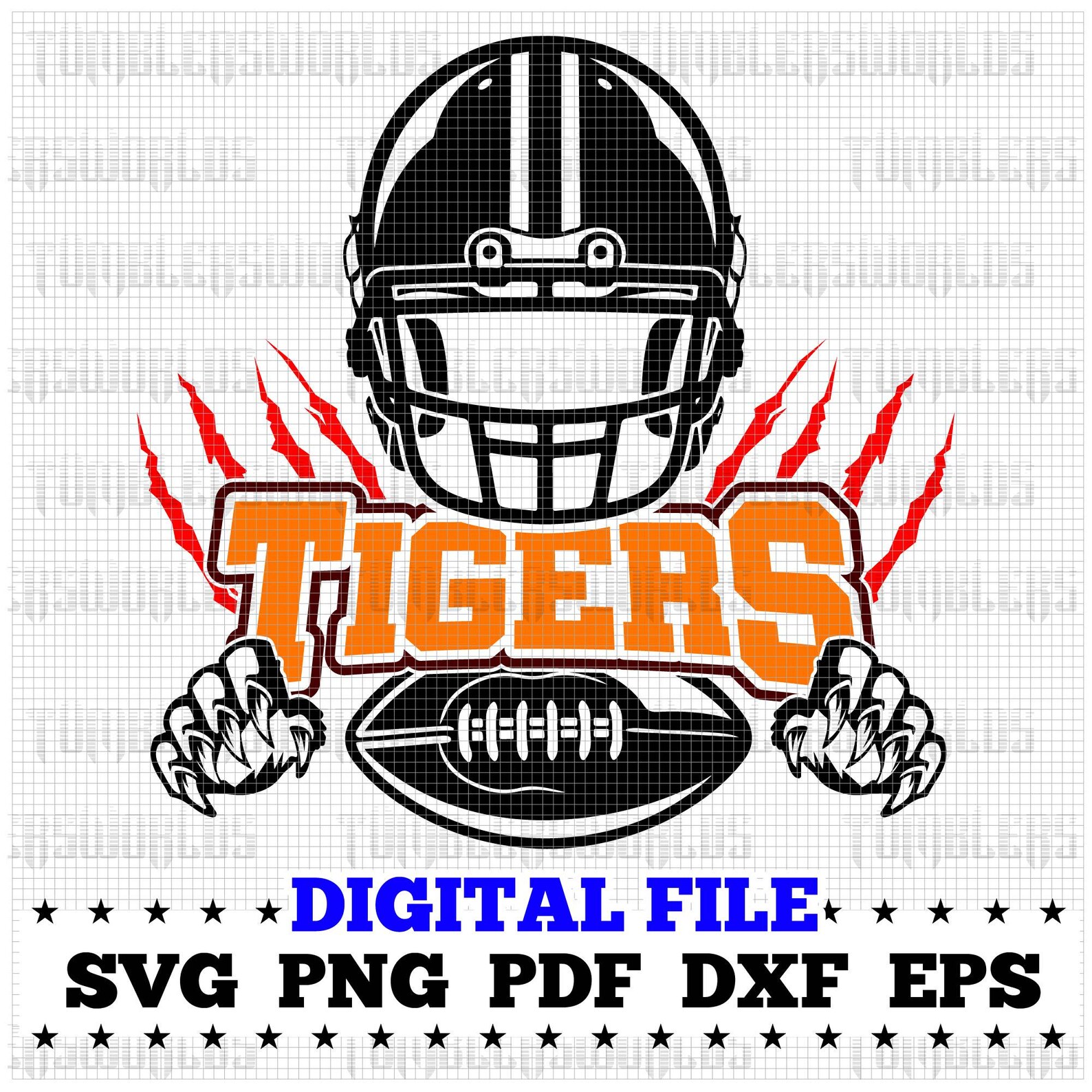 Tigers Football Svg Tiger Football Svg Tigers Football Png Tigers Svg ...