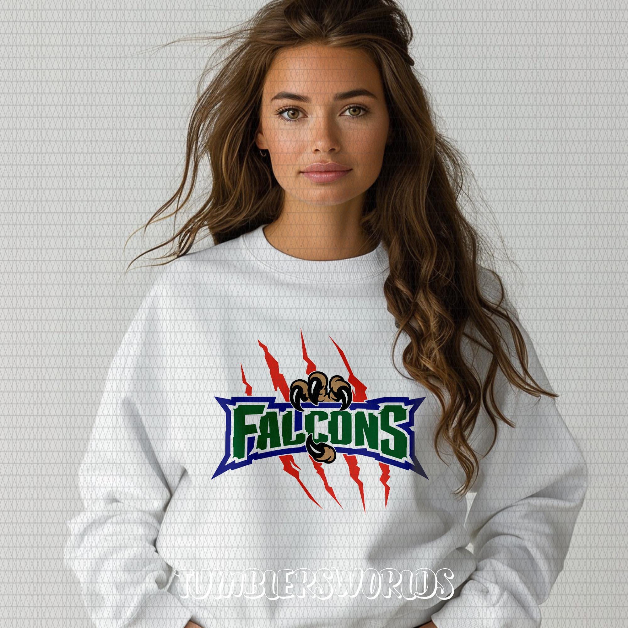 Falcons Mascot Claw Marks Logo SVG – Fierce Football Team Design for ...