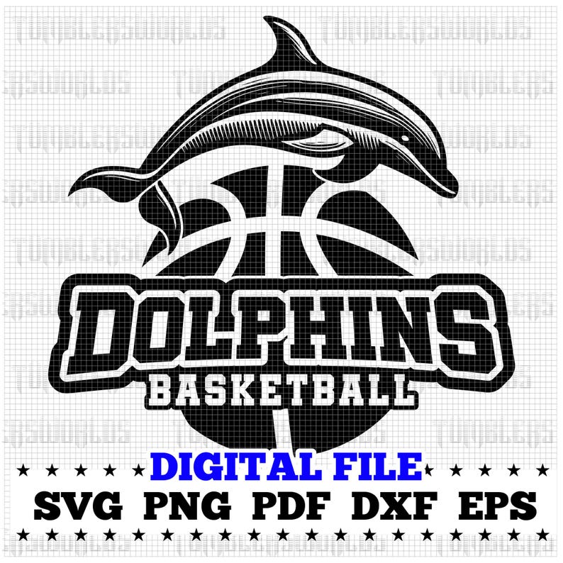 Dolphins SVG PNG, Dolphins Basketball Svg, Dolphins Cheer, Basketball ...