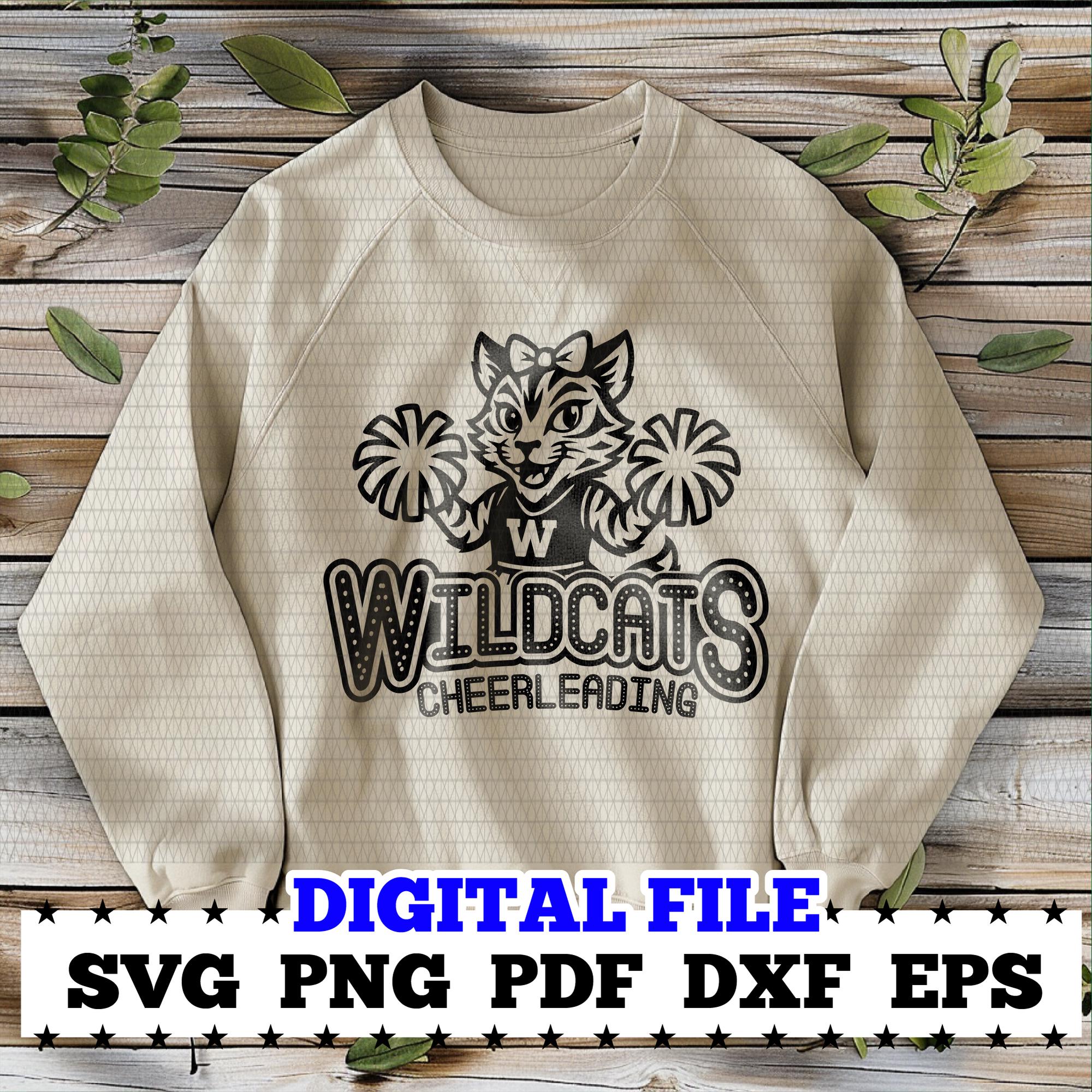 Wildcats Cheerleading Svg Mascot Cut File for Cricut and Sublimation ...