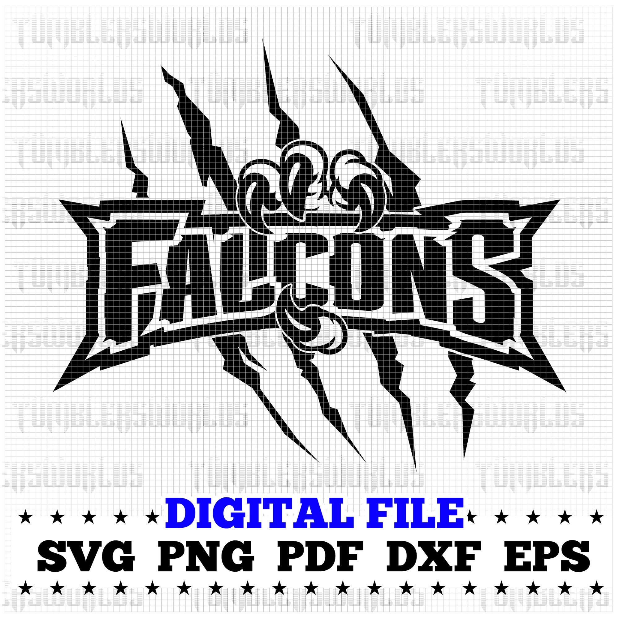 Falcons Mascot Claw Marks Logo SVG – Fierce Football Team Design for ...