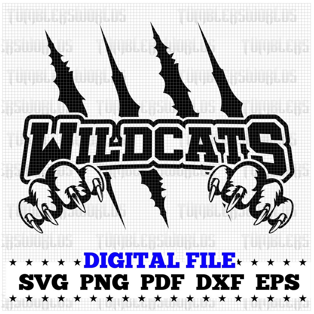 Wildcats Claws Svg, Wildcats Mascot Svg, Wildcats Spirit Svg, Wildcats ...
