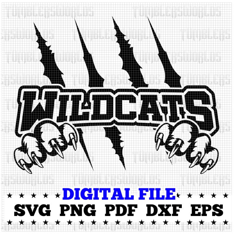 Wildcats Claws Svg, Wildcats Mascot Svg, Wildcats Spirit Svg, Wildcats ...
