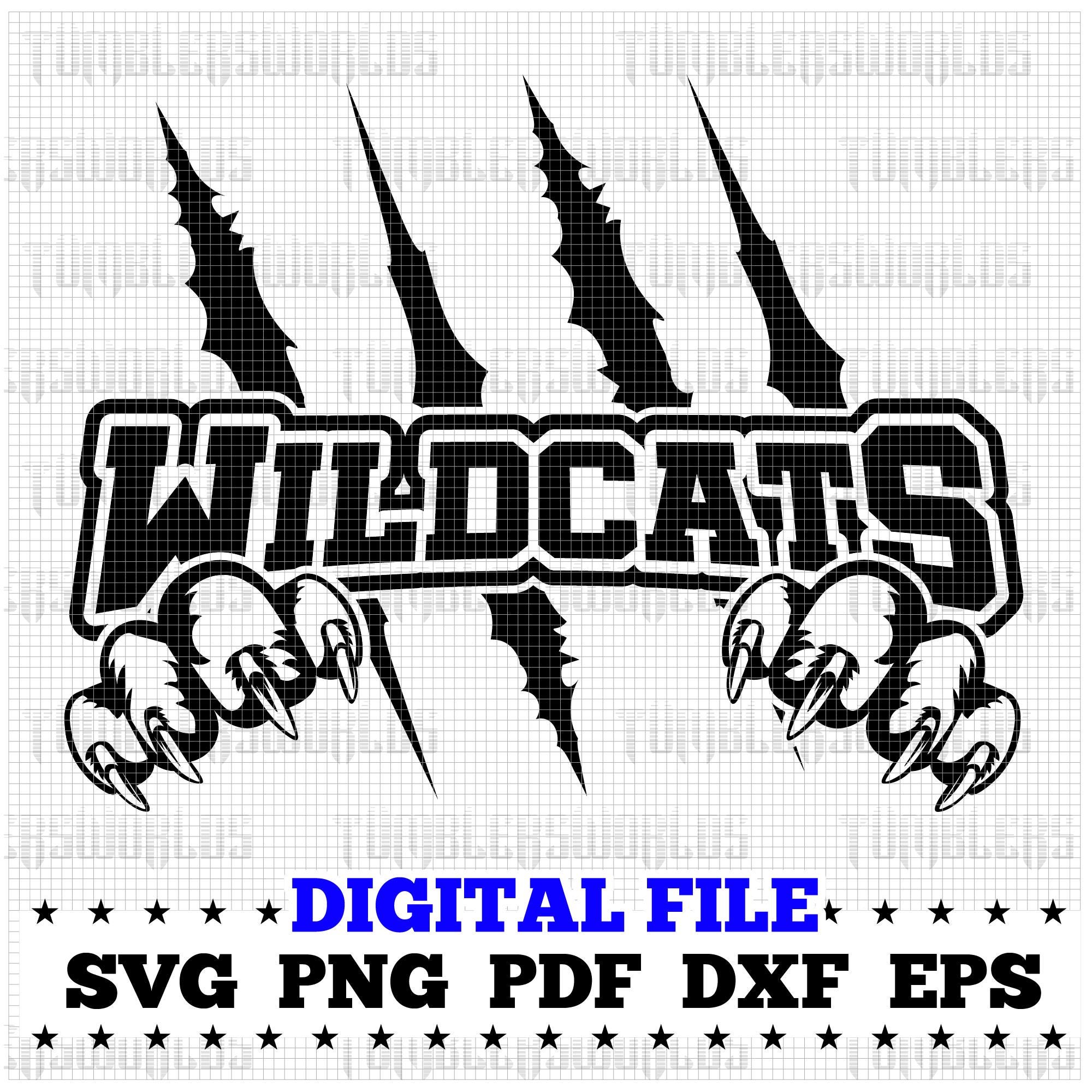 Wildcats Claws Svg, Wildcats Mascot Svg, Wildcats Spirit Svg, Wildcats Team Svg, Digital File ...