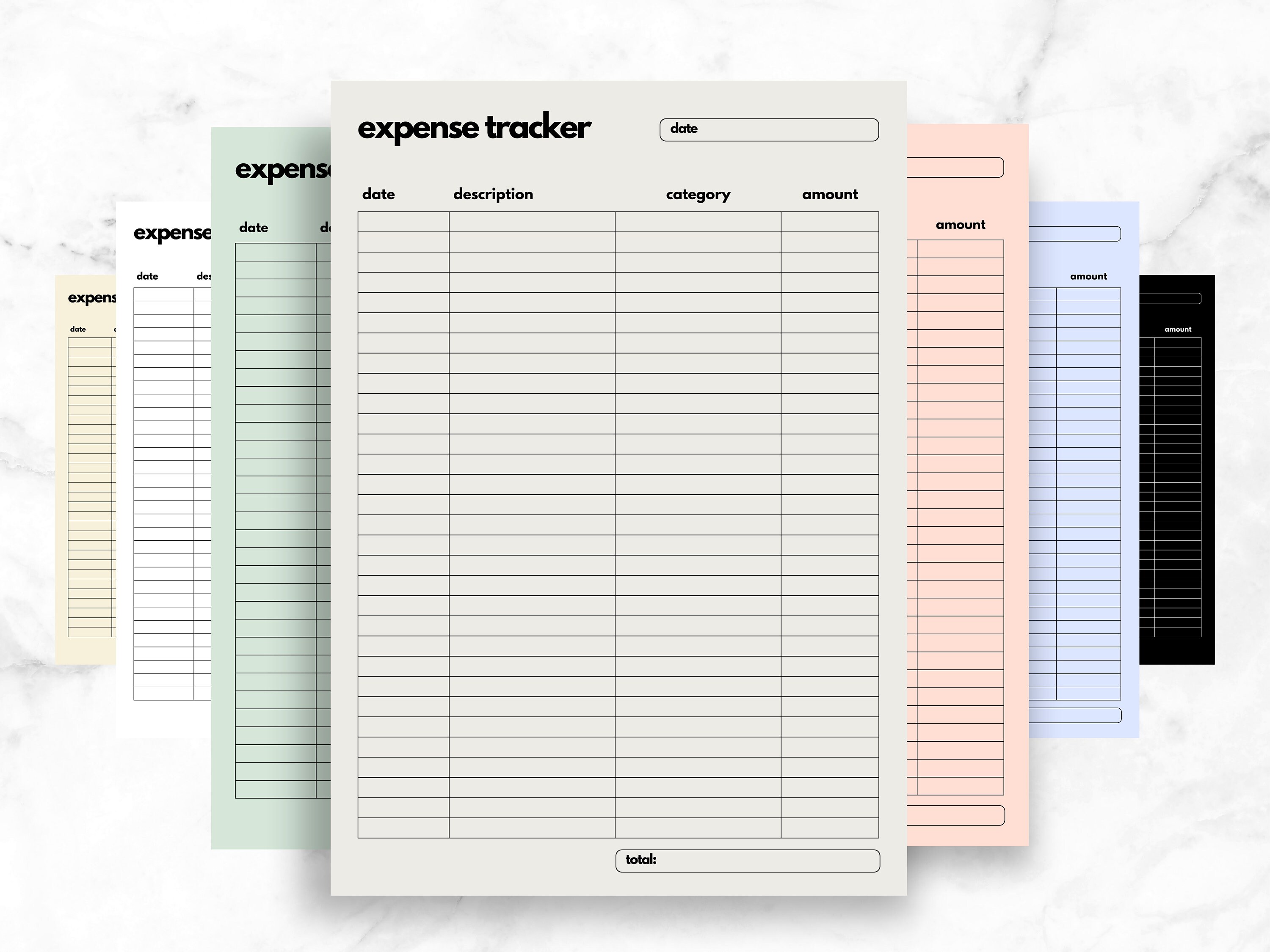 Expense Tracker Printable, Editable Spending Tracker, Digital, Spending ...