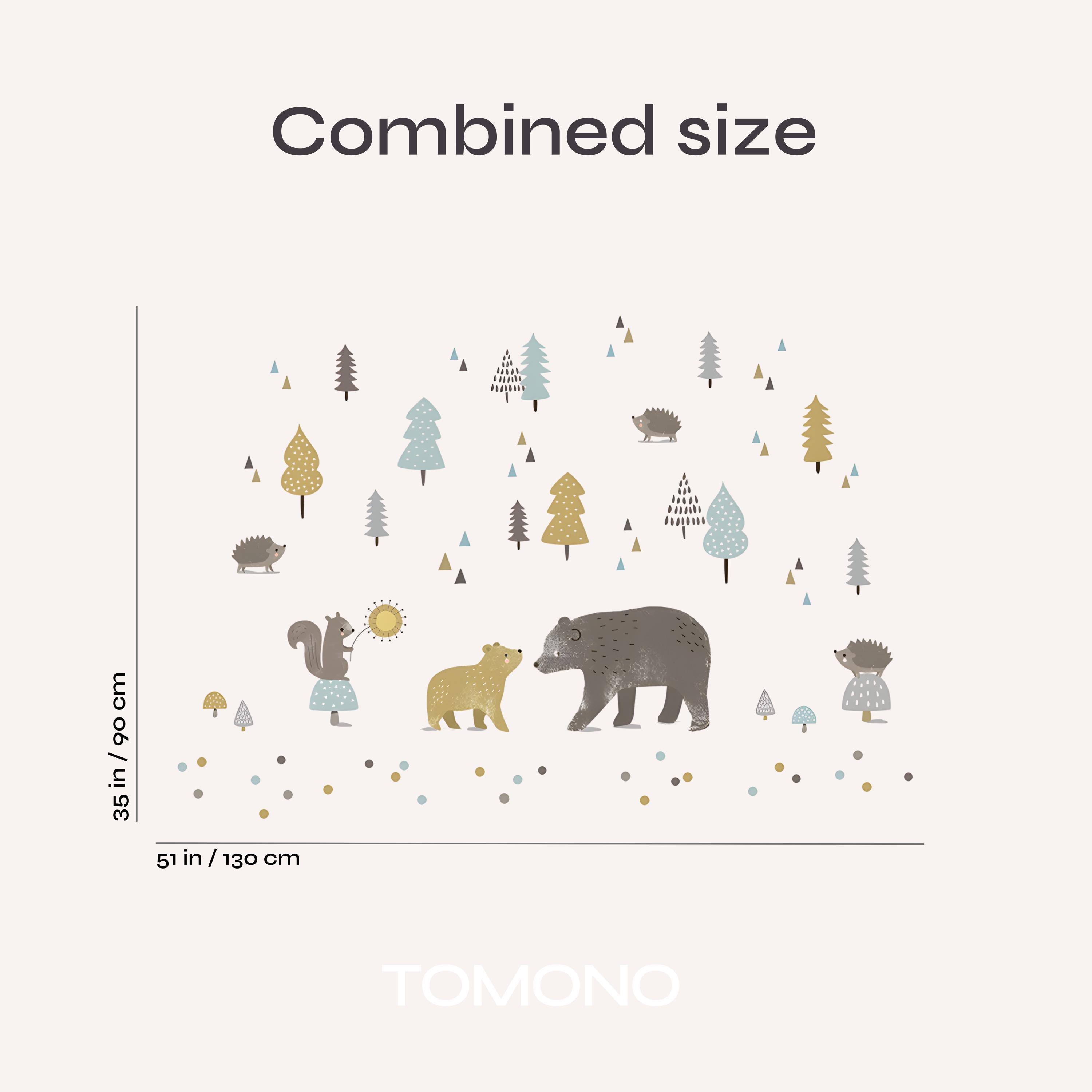 Woodland Animal Wall Decals: Scandi Forest Peel and Stick Stickers - Etsy
