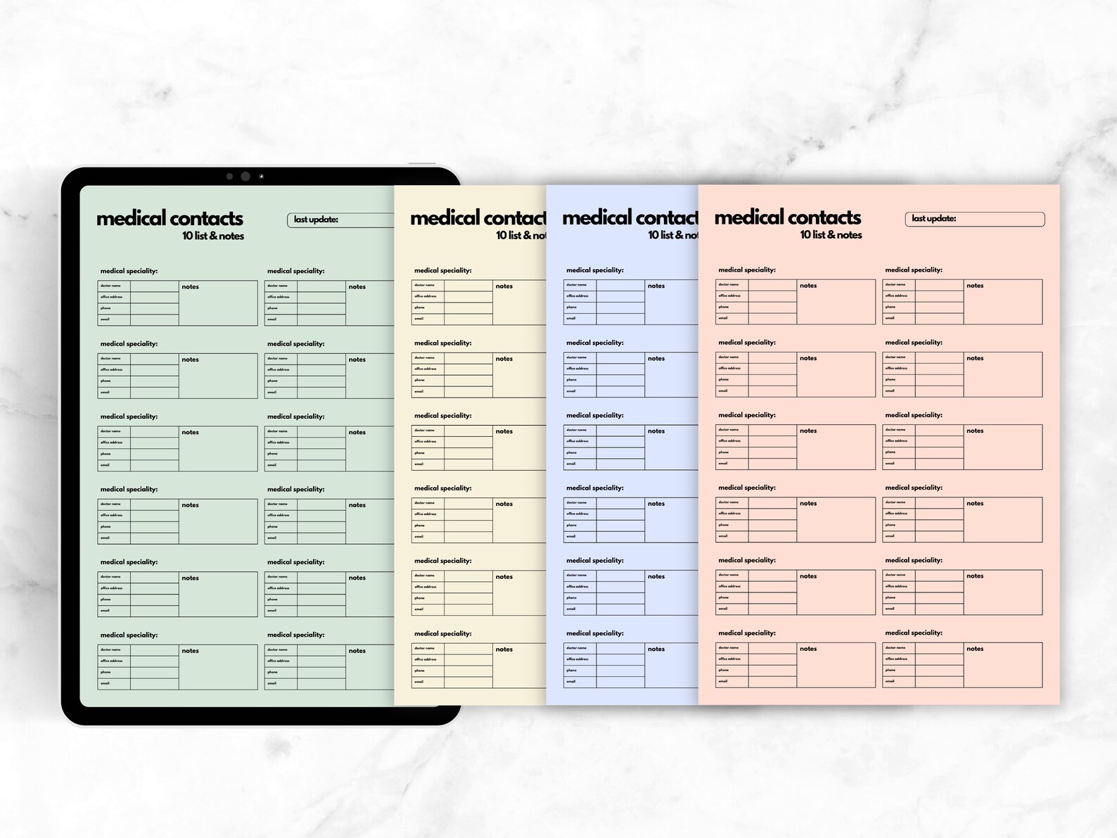 Medical Contact List for Personal & Family Use: Organize Medical ...