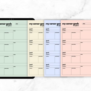 Career Goals Planner: Goal Setting Organizer, Perfect New Year's ...