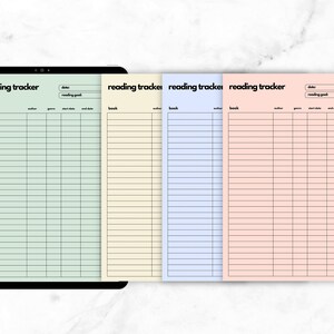 Book Reading Tracker Template, Downloadable Planner, Bookworm Organizer ...