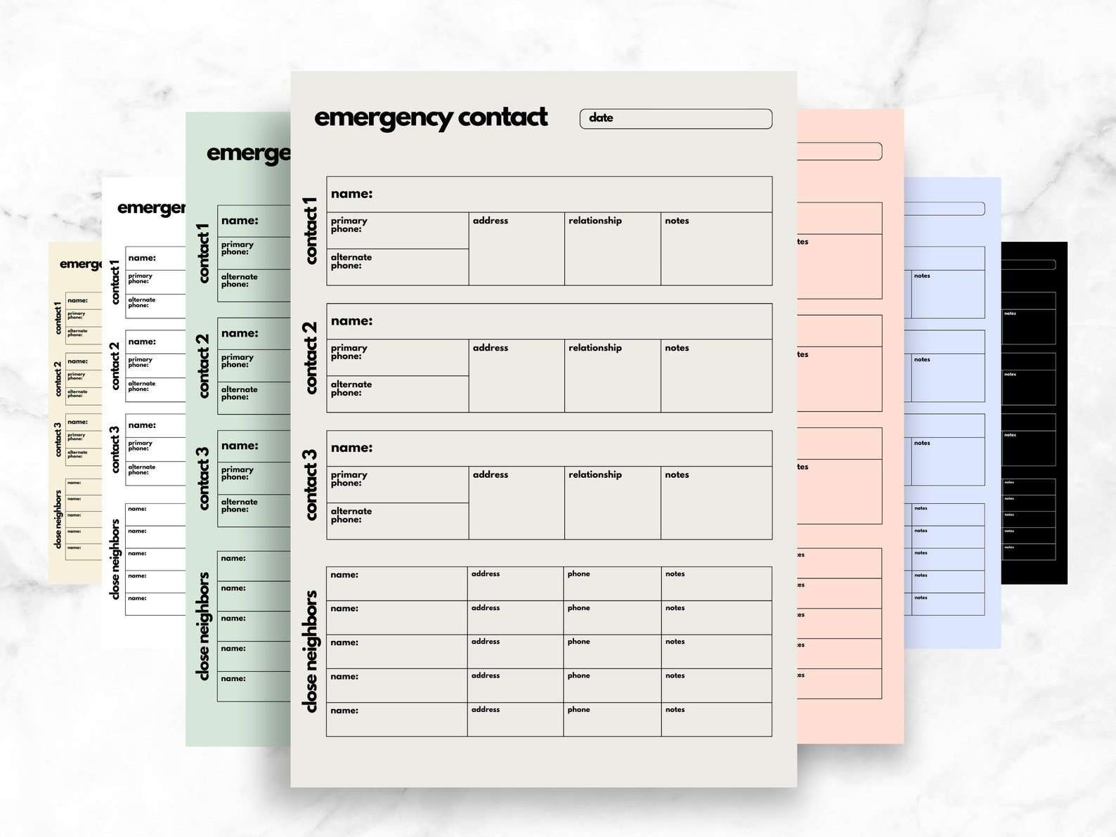 Emergency Contact List for Personal & Family Use: Organize Essential ...