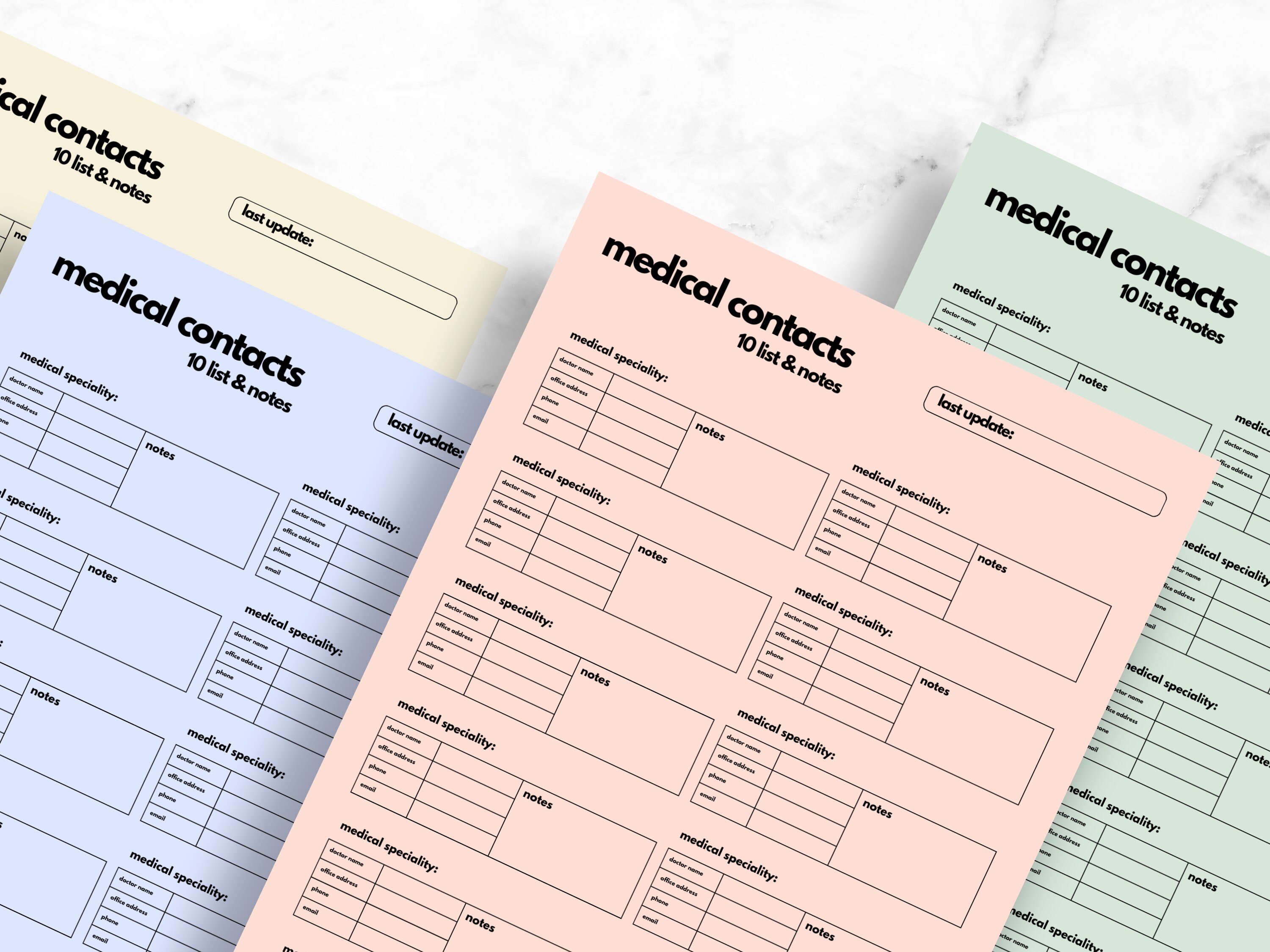 Medical Contact List for Personal & Family Use: Organize Medical ...