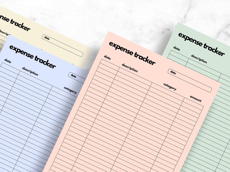 Expense Tracker Printable, Editable Spending Tracker, Digital, Spending ...