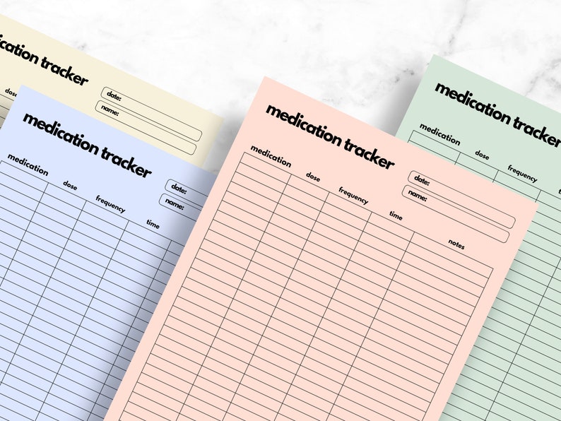Medication Tracker Printable Template: Editable Medication Digital ...