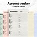 Printable Account Tracker Template for Personal Finance, Multiple ...