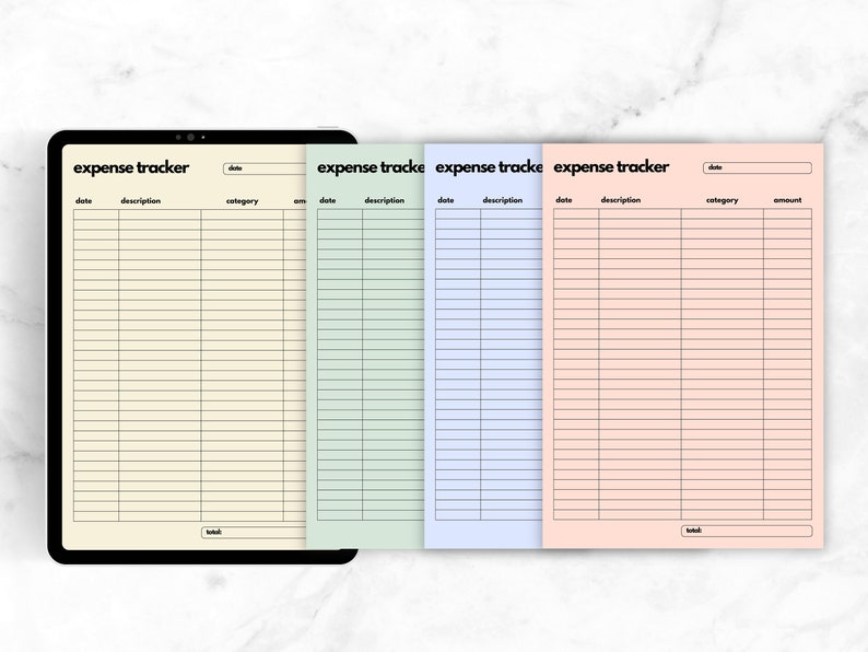Expense Tracker Printable, Editable Spending Tracker, Digital, Spending ...