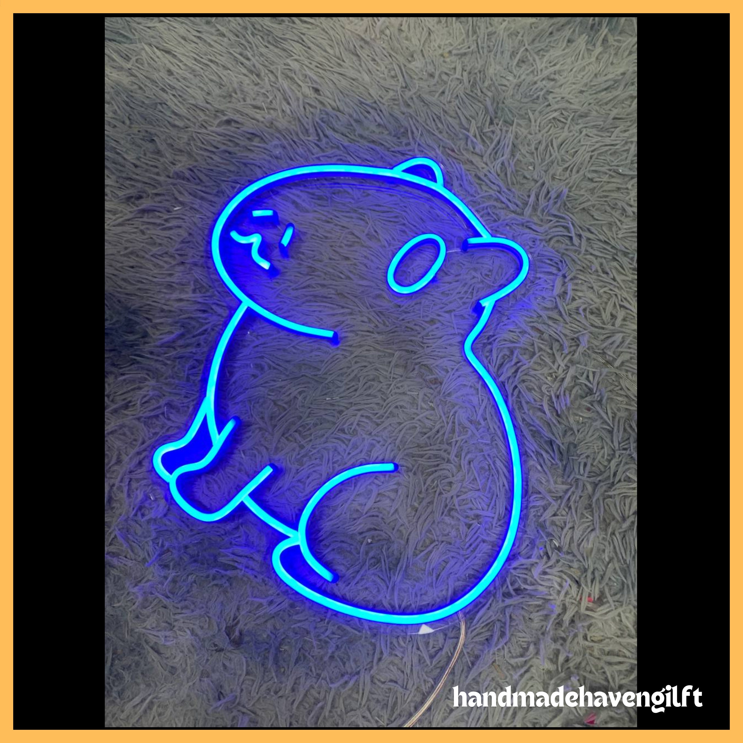 Capybara Neon Sign, Capybara Neon Light, Capybara Animal Led Light ...