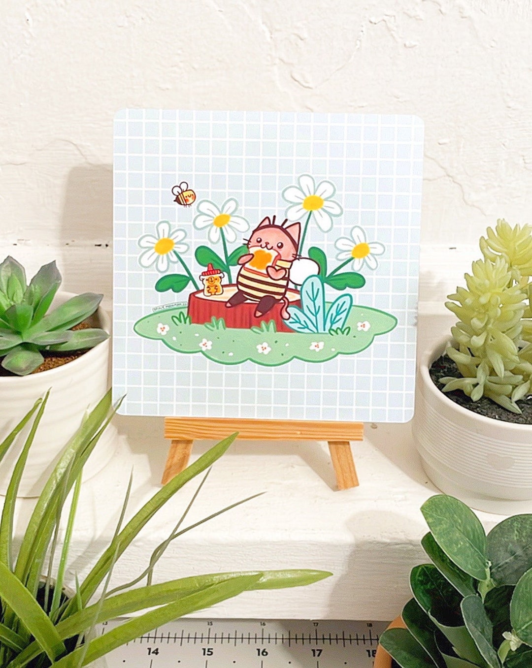 Honey Cat Art Print Cute Cat in Bee Costume, Kawaii Bee Art Print - Etsy