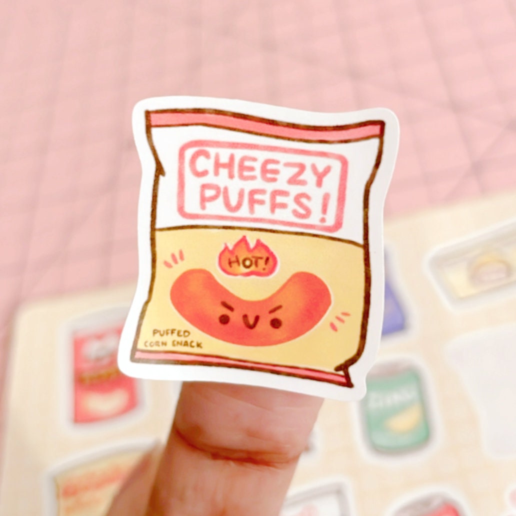 Kawaii Snacks Sticker Sheet Junk Food Stickers Cute Potato - Etsy