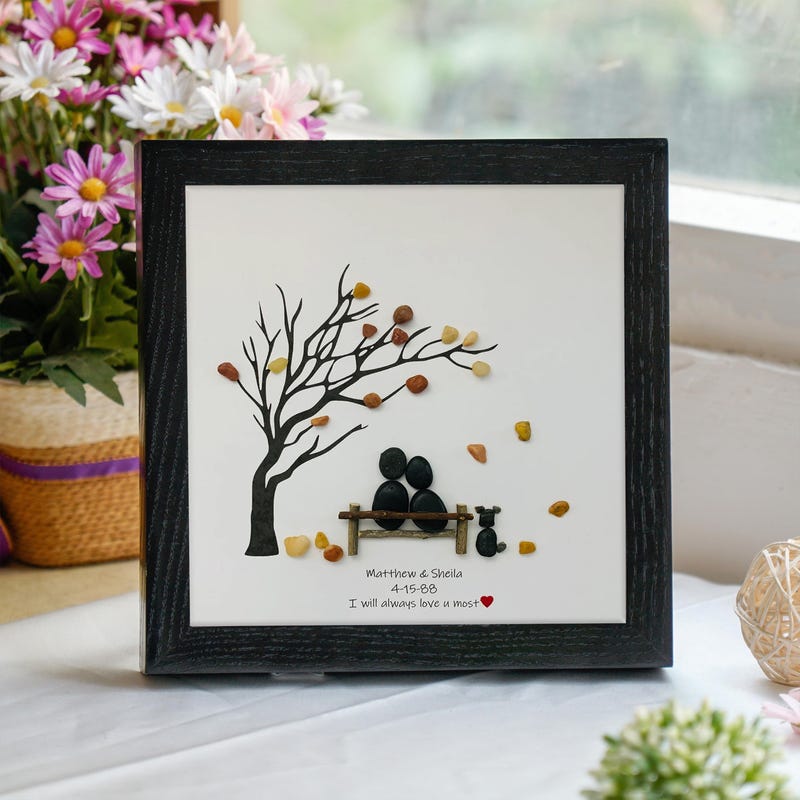 Pebble Art Couple - Etsy