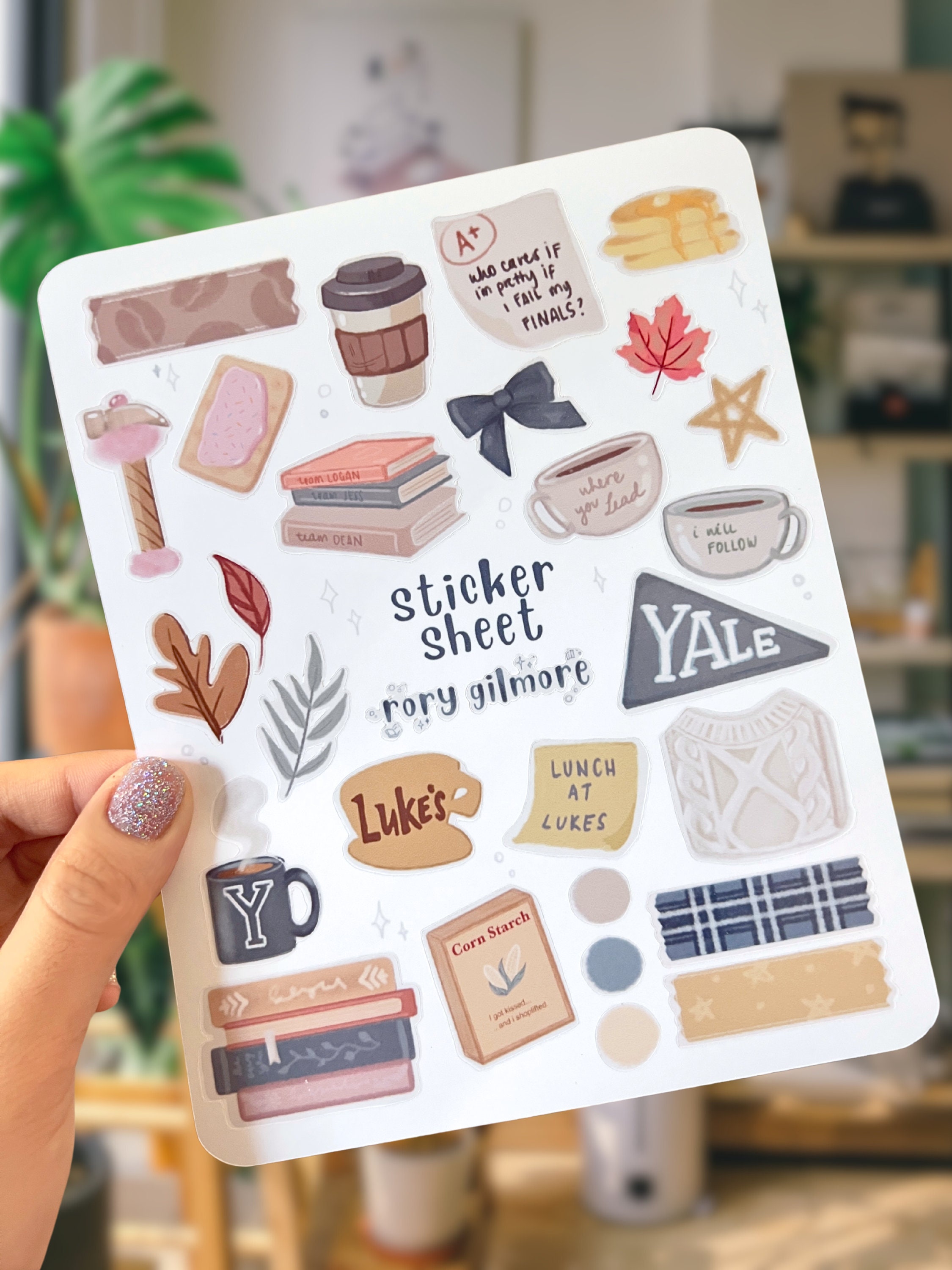 Rory Gilmore Aesthetic Sticker Sheet + Rory Gilmore Portrait Laminated ...