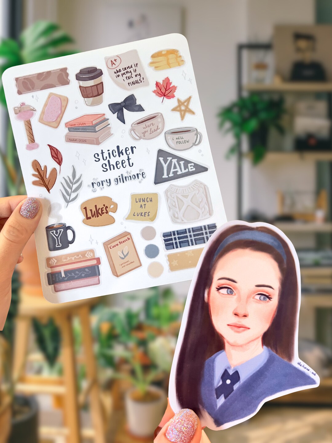 Rory Gilmore Aesthetic Sticker Sheet + Rory Gilmore Portrait Laminated ...