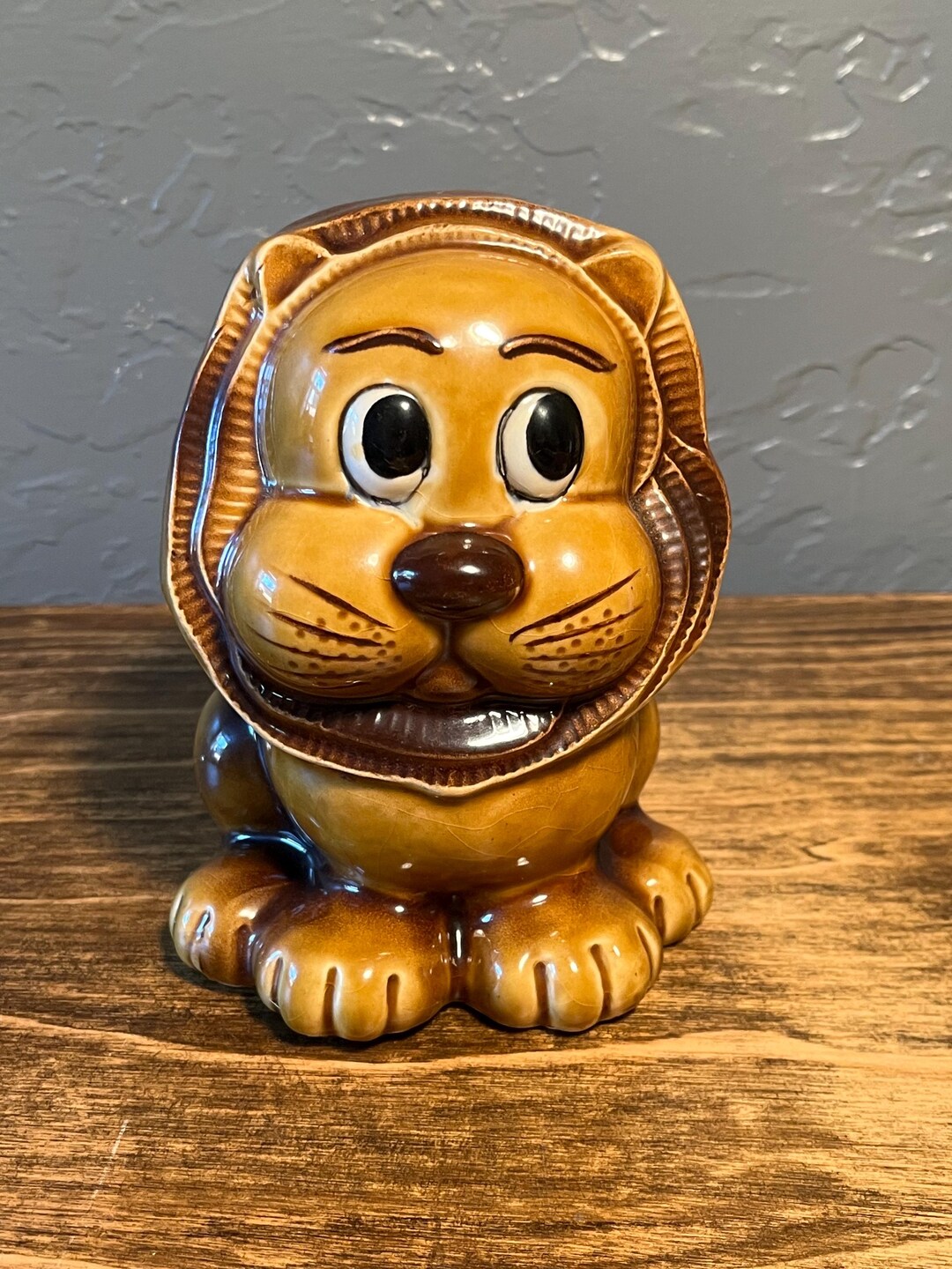 Very Cute Vintage Lion Coin Bank - Etsy
