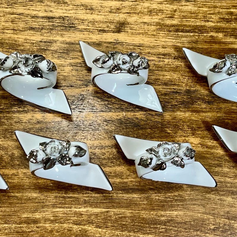 Antique Rose Napkin Rings - Etsy