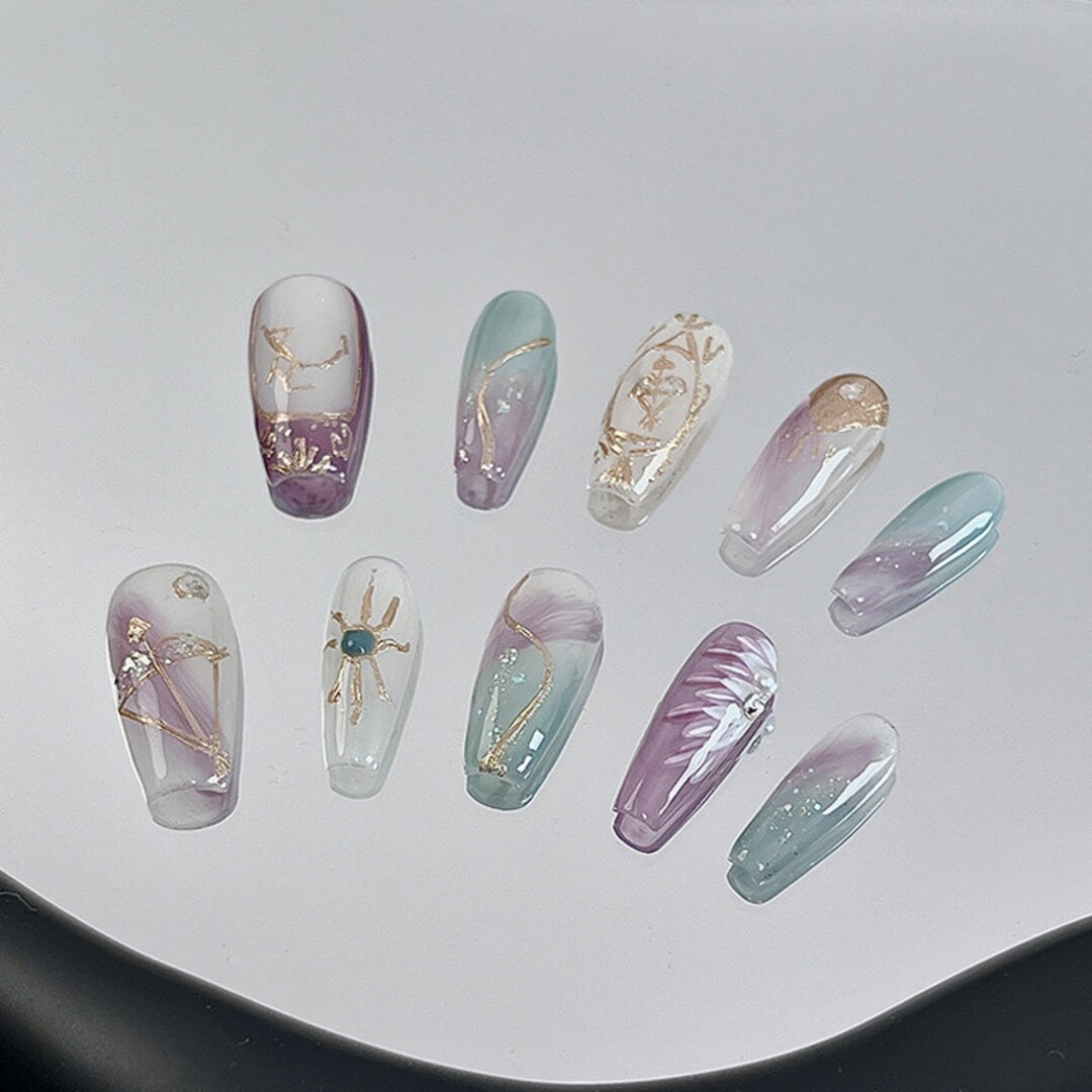 Constellation Press on Nails, Sagittarius Press on Nails, Gel Nails ...