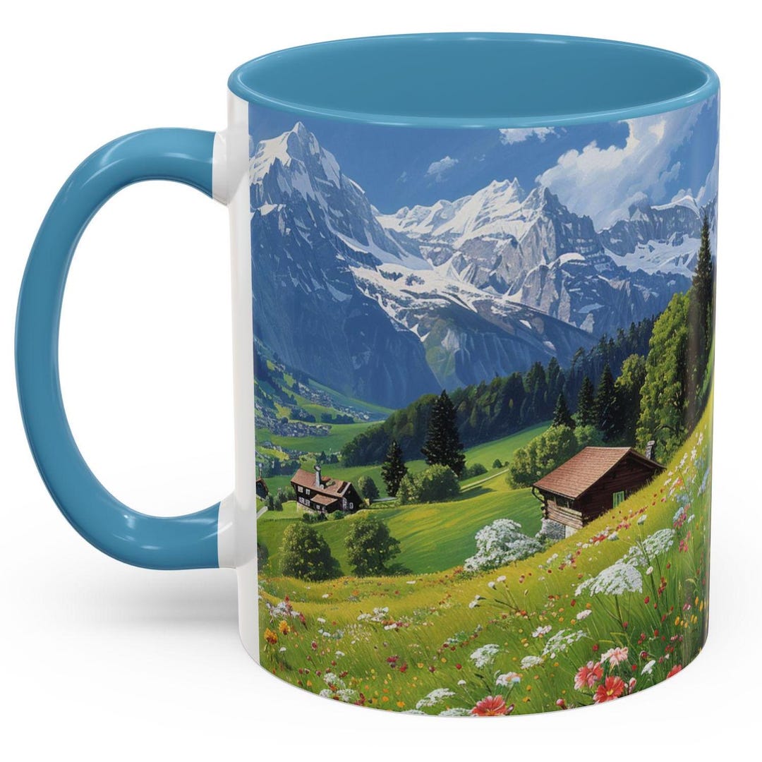 Swiss Alps Coffee Mug: Lucerne Switzerland Travel Gift - Etsy