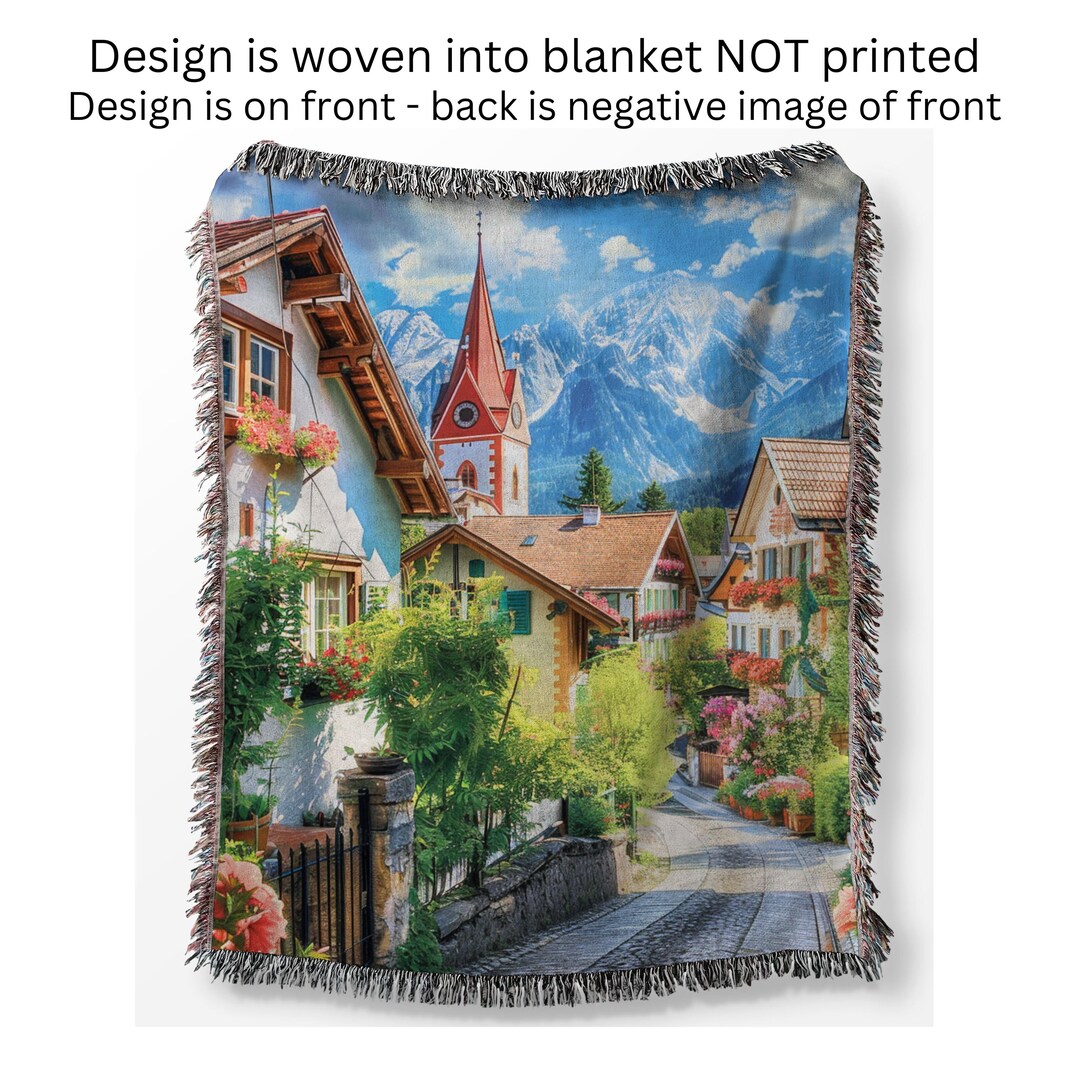 Bavarian Alps Woven Blanket: Germany Travel Gift - Etsy