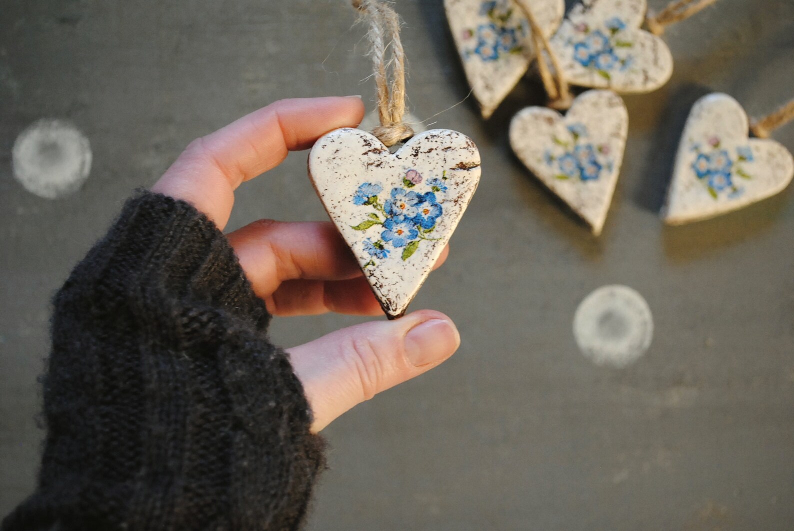 Rustic Forget-me-not Heart - Etsy