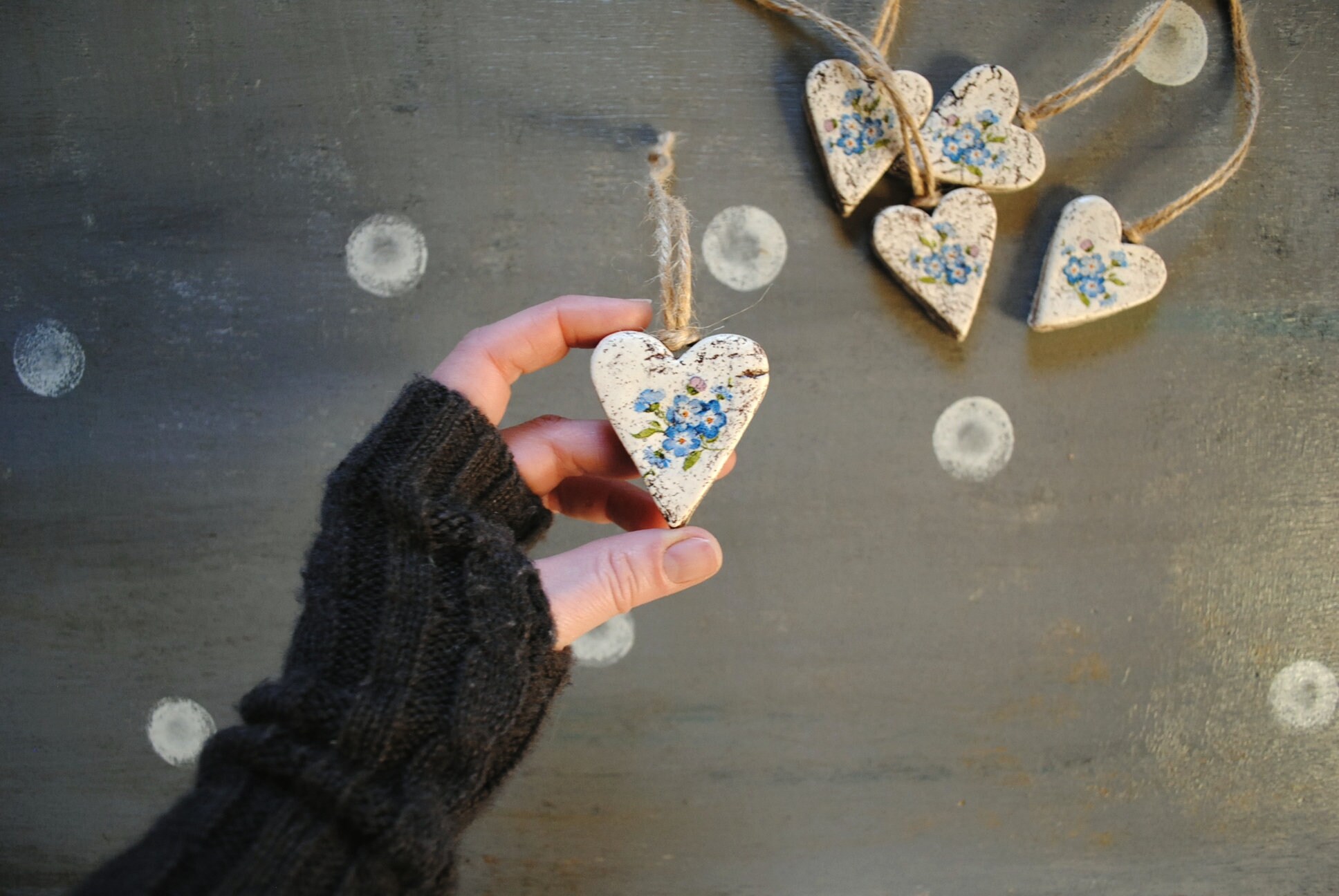 Rustic Forget-me-not Heart - Etsy