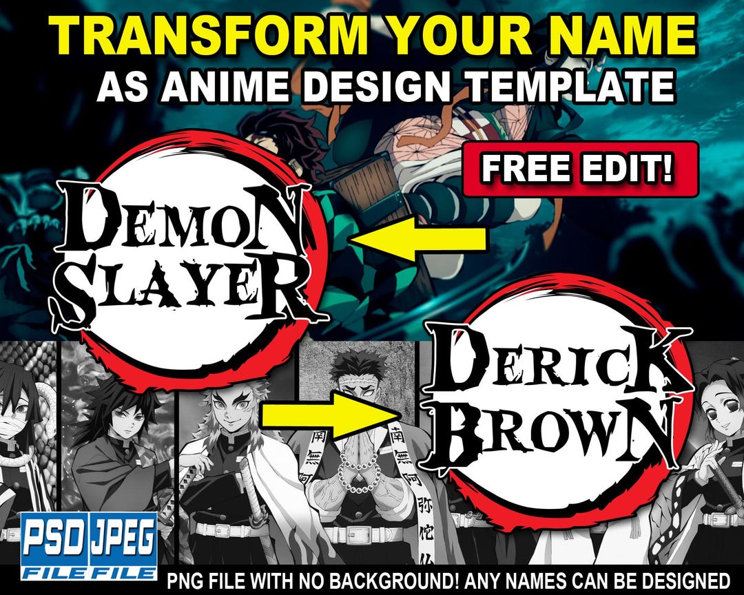 Demon Slayer Logo Editor, Anime Logo Signature, DIY Logo in Name Design ...