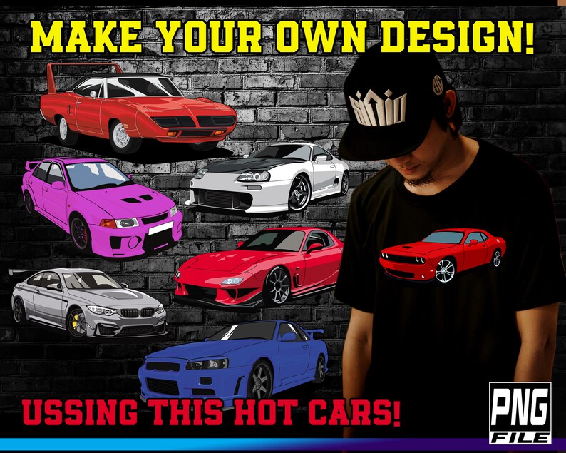 Jdm Car Sticker Template, JDM Car Design, Car Template, Classic Car ...