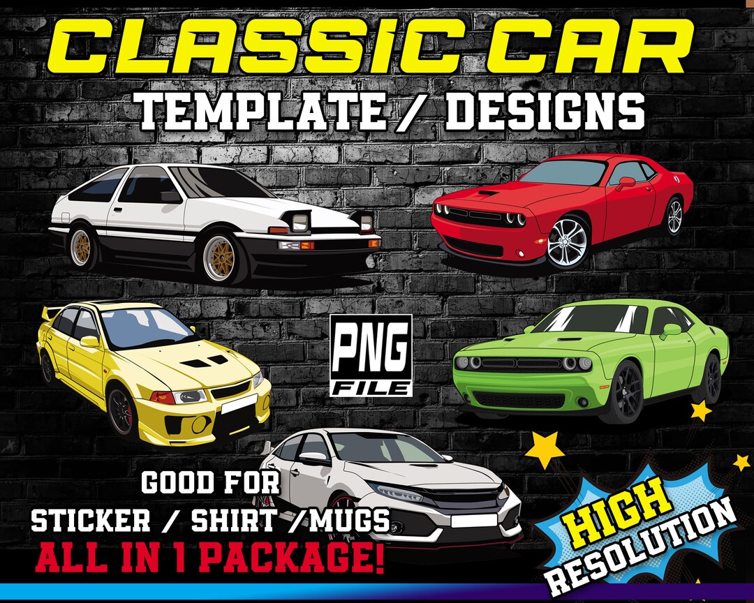 Classic Jdm Car Shirt Design, PNG Car Template, JDM Car, JDM Car ...