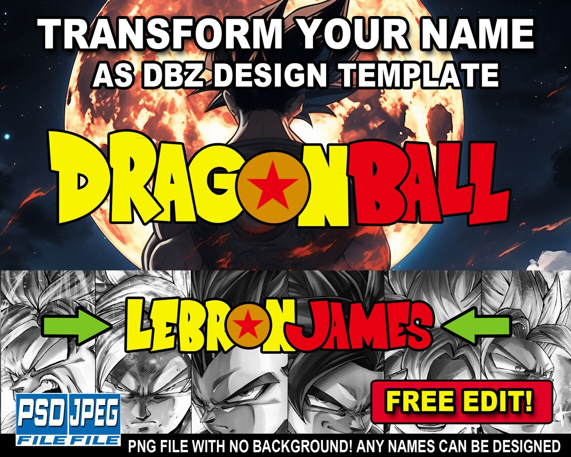 DBZ Anime Name Editor, DIY DBZ Font, Transform Your Name Into Anime ...