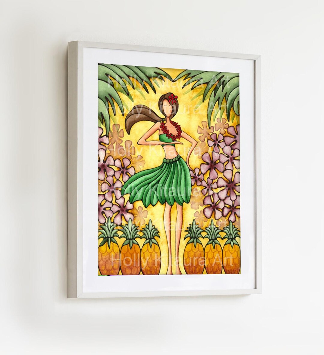 Pineapple Princess Hula Dancer Girl Grass Skirt Hawaii Hawaiian ...