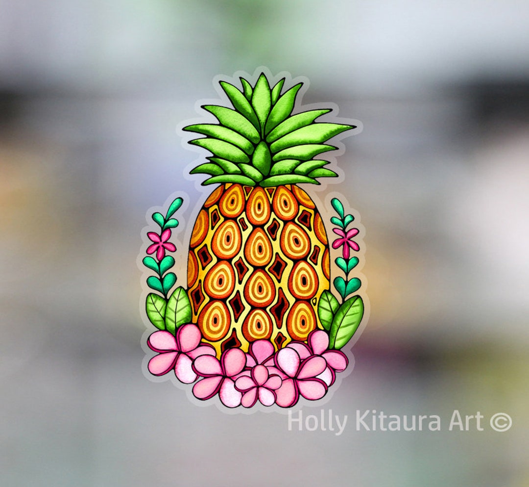 Pineapple Vinyl Decal Sticker Decals Waterproof Water Bottle Stickers ...