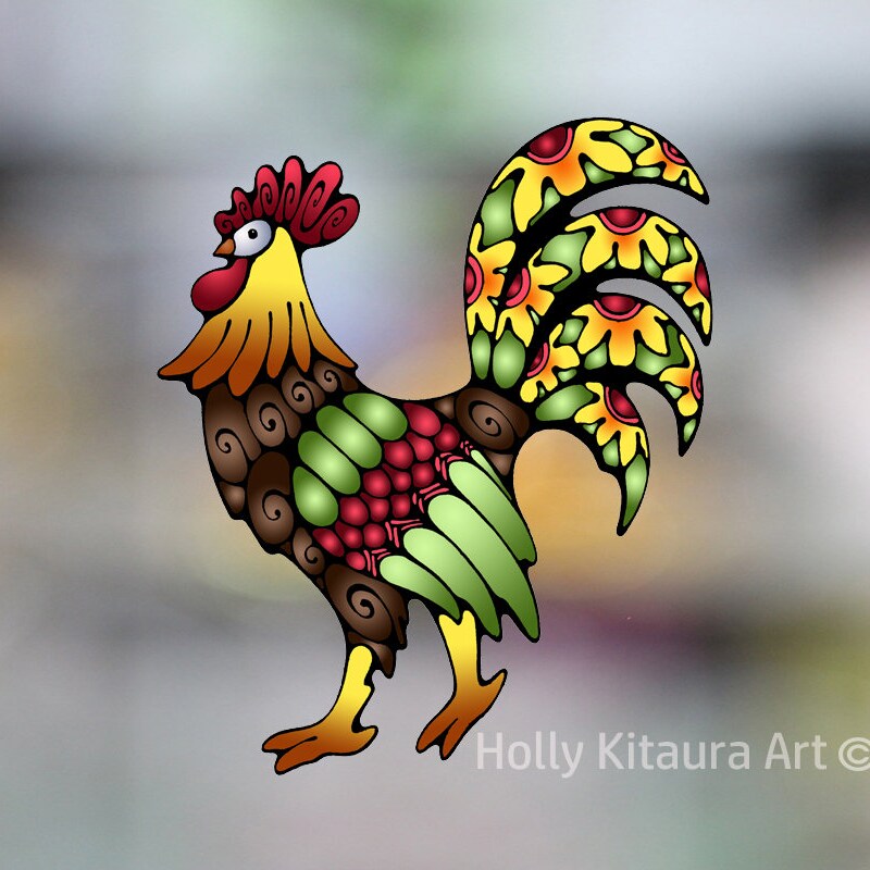 Rooster Decals - Etsy