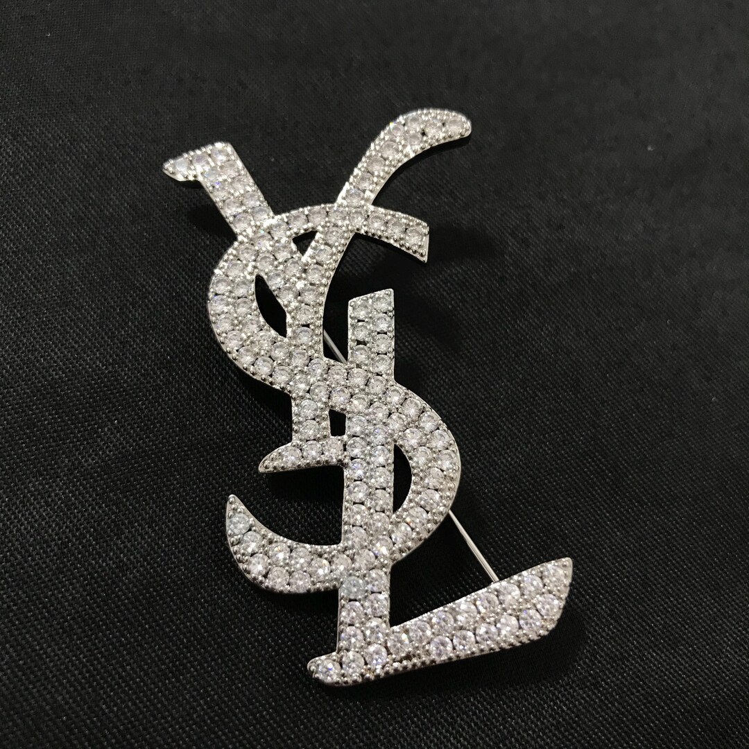 Vintage Yves Saint Laurent YSL Diamond White Brooch Gift for Her - Etsy