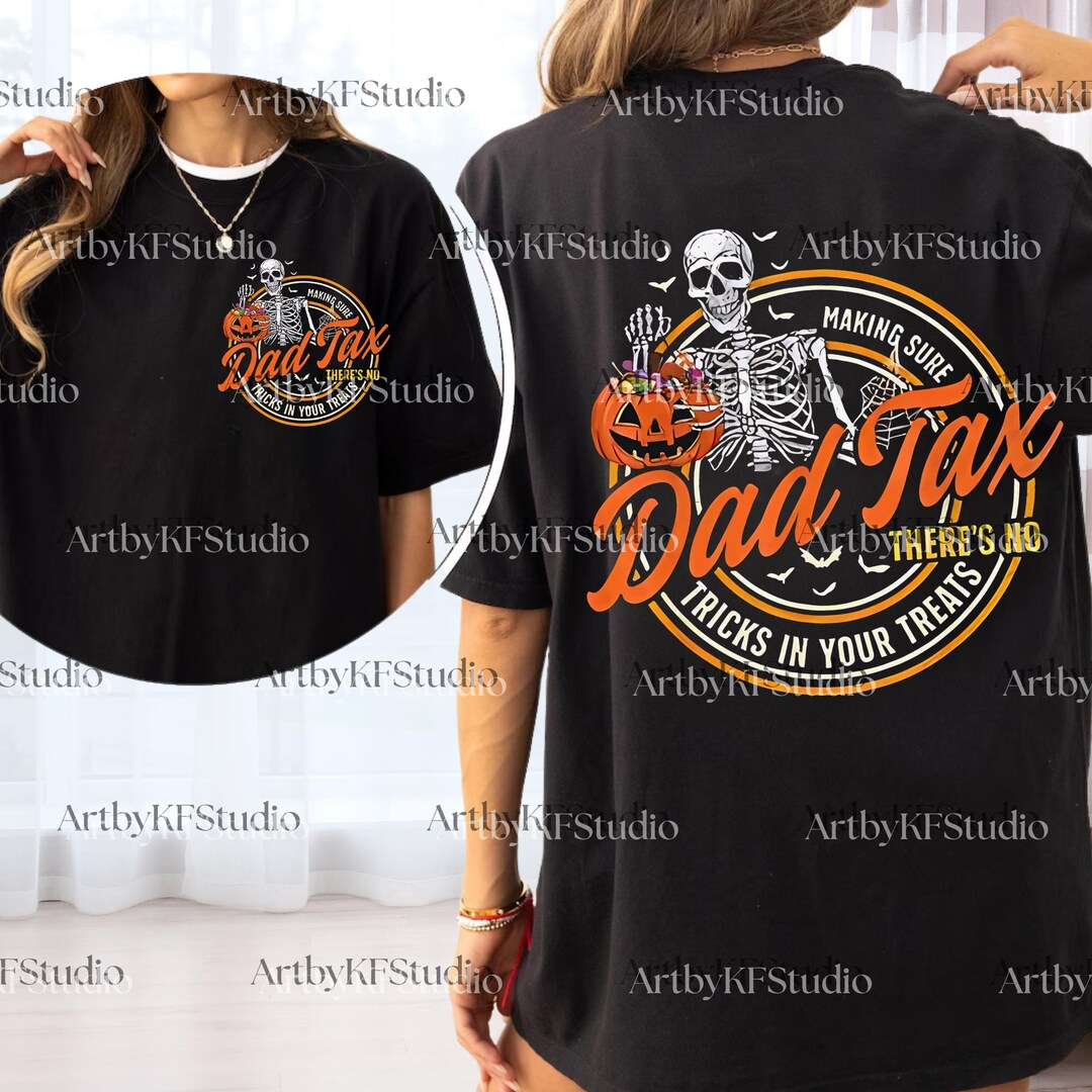 Dad Tax Halloween PNG, Candy Pumpkin Clipart, Spooky Season Humor ...