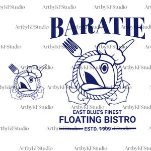 Baratie Restaurant PNG, Vintage Anime Streetwear Graphic, Japanese ...