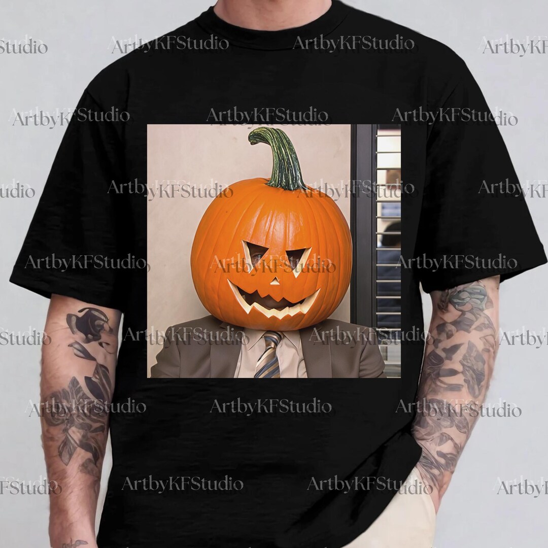 Dwight Pumpkin Head Svg, Funny the Office Halloween PNG Design, Retro ...